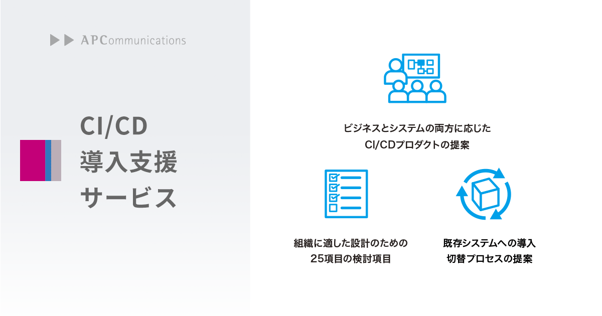 CI/CD 導入支援サービス | 株式会社エーピーコミュニケーションズ | AP Communications (APC)